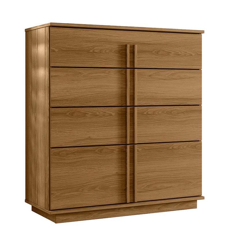 Cômoda Pequena 90cm 4 Gavetas e Rodízios Isis Lukaliam Freijo - Cômoda ...