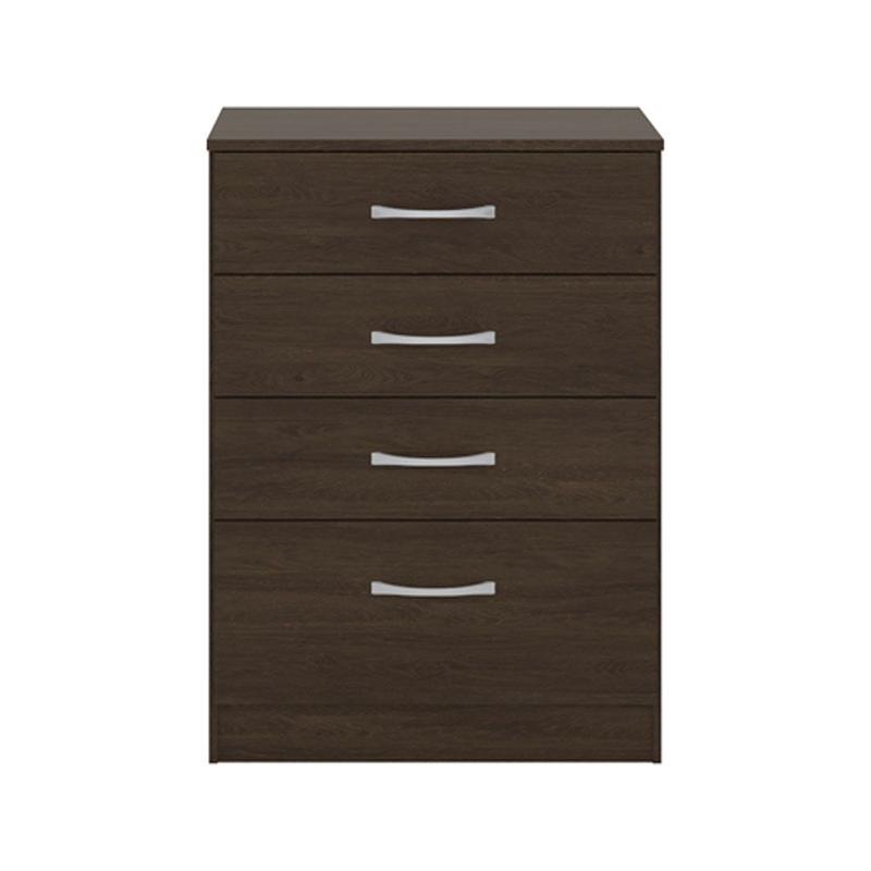 Cômoda pequena para quarto 62cm 4 gavetas Astral Ébano Touch Demóbile ...