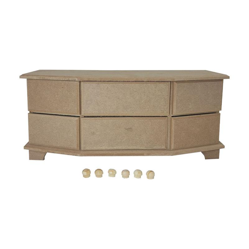 Comoda Retangular 6 Gavetas 33cm Mdf Madeira - ATACADÃO DO ARTESANATO ...