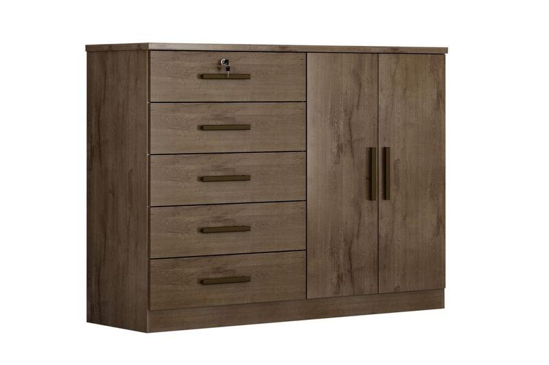 Cômoda Space 5 Gavetas 2 Portas Moveis Novo Horizonte - Cômoda - Magazine Luiza