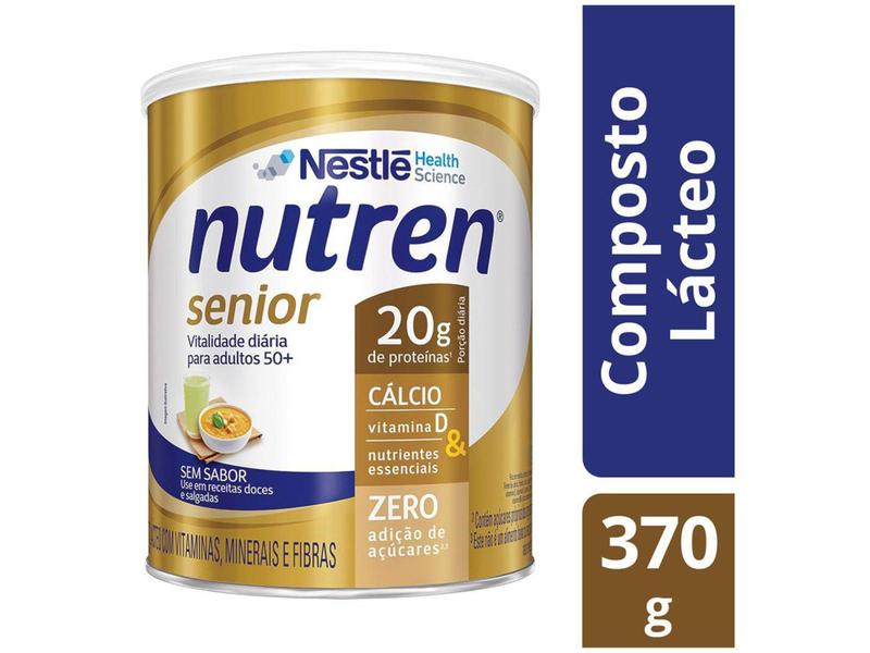 Composto Lácteo Nutren Senior Sem Sabor Integral - 370g - Composto ...