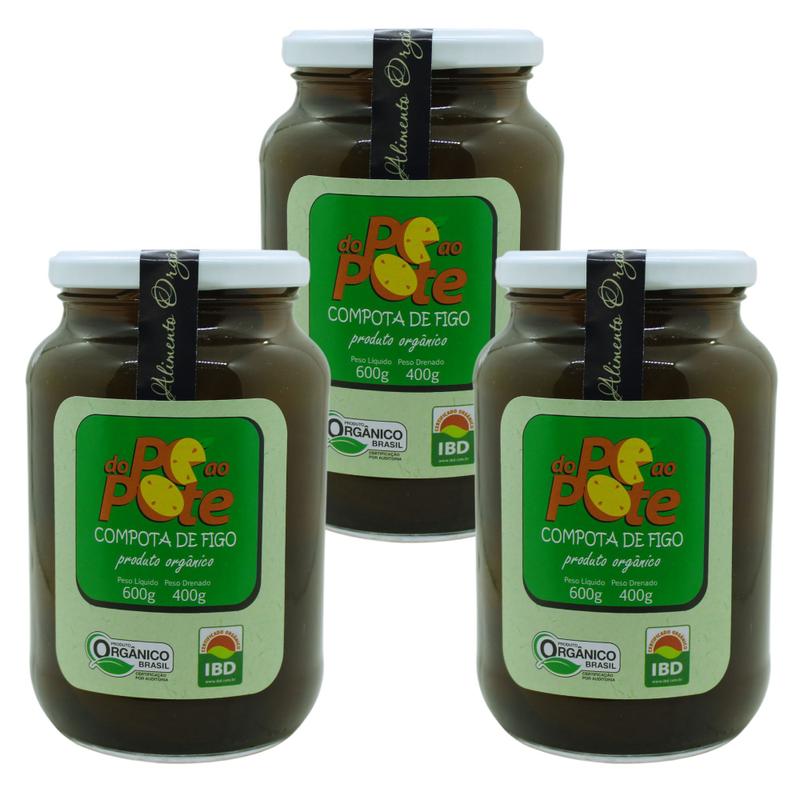 Compota de figo em calda orgânica do pe ao pote 3 unidades - Do Pé ao ...