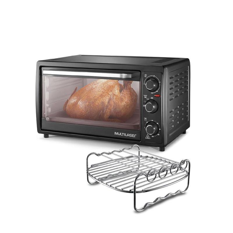 Compre Forno Elétrico 46L 127v-1500w Preto e Leve Suporte para Espetos ...