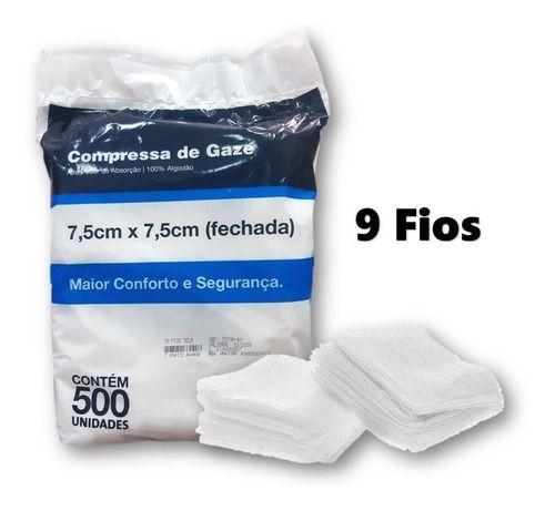 Compressa De Gaze Neve Não Estéril 9 Fios C/500 Unidades - MEDI HOUSE ...