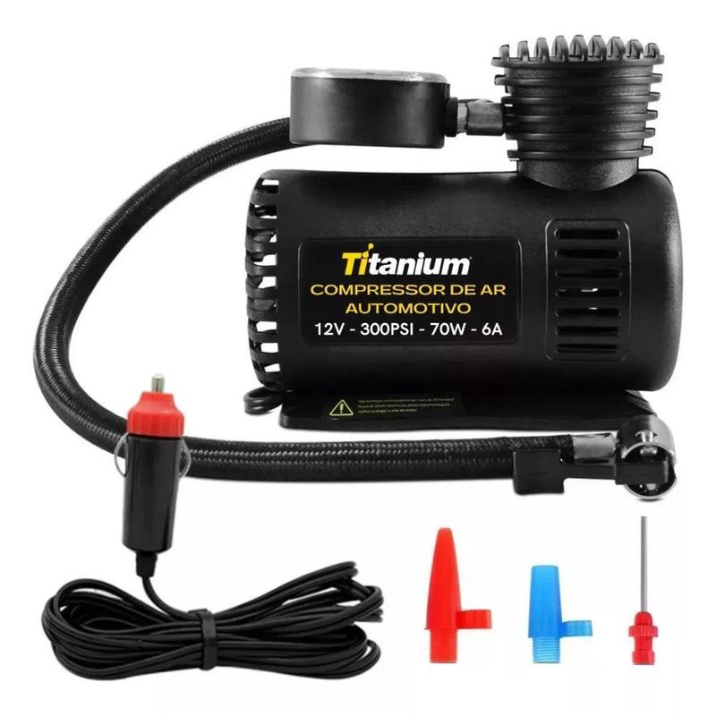 Compressor De Ar Automotivo Elétrico 300psi 70w Titanium - Autopeças ...