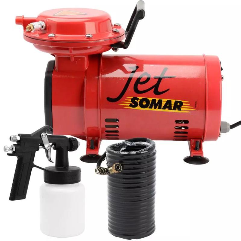 Compressor de Ar Direto Portátil 1/3 CV Com Kit - Jet Somar ...