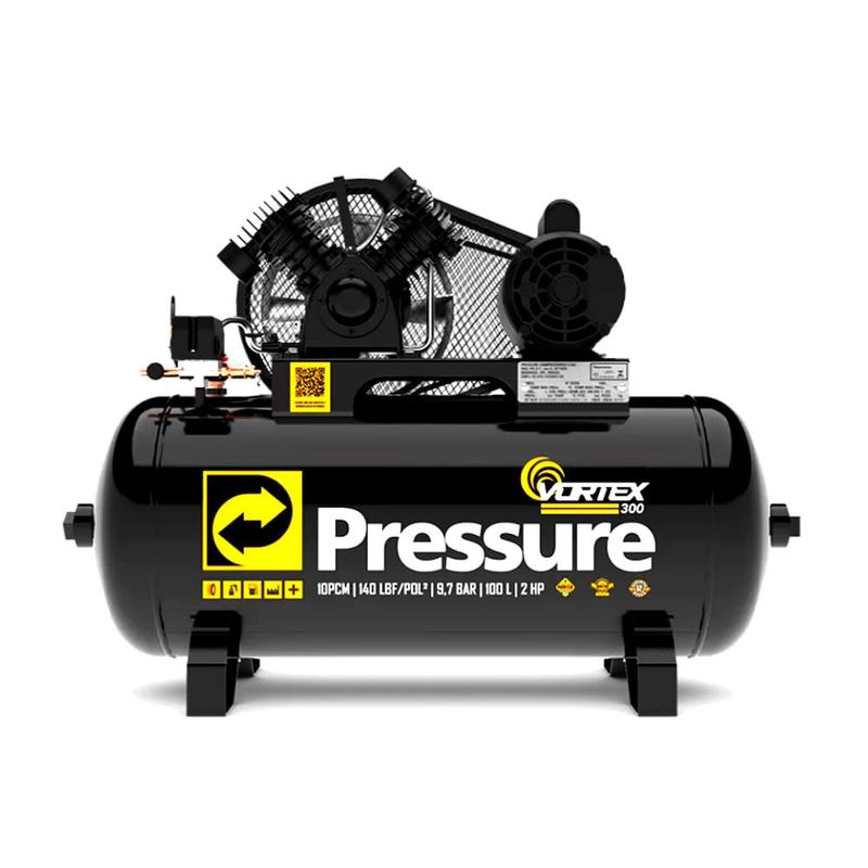 Compressor de Ar Pressure Vortex 300 10PCM 140psi 100L Monofásico ...