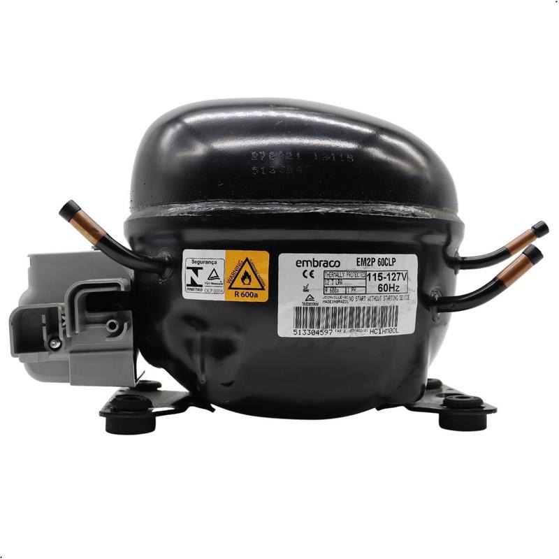 Compressor Refrigerador 1/5 Hp Emu 60clp R600 Embraco - Peças para ...