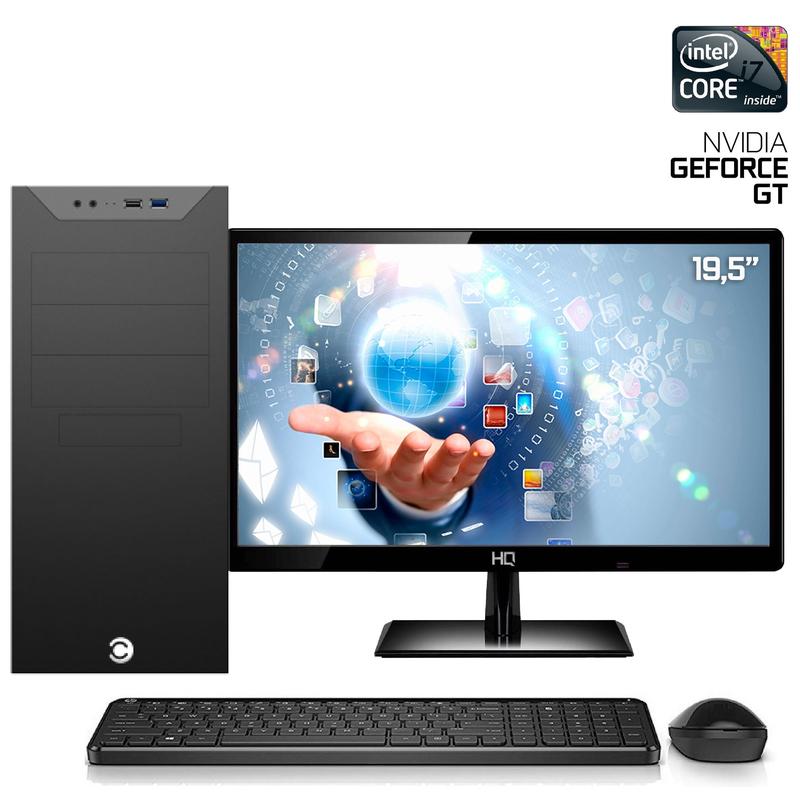 Computador com Monitor LED 19.5" CorPC Graphics Turbo Intel Core i7 8GB ...