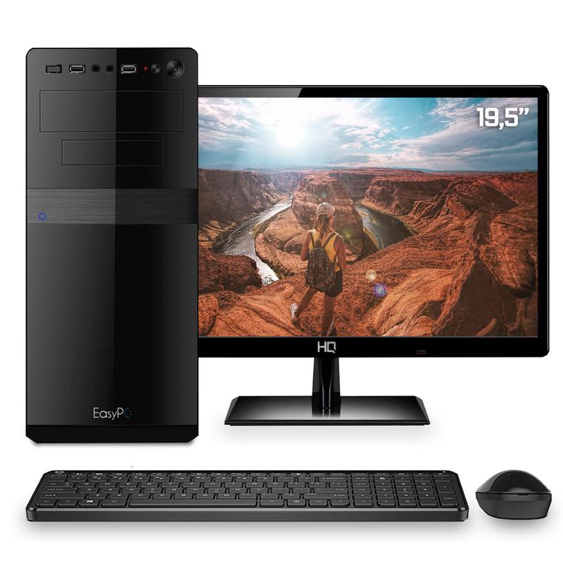 Computador com Monitor LED 19.5" Intel Quad Core 4GB SSD 120GB Wifi ...
