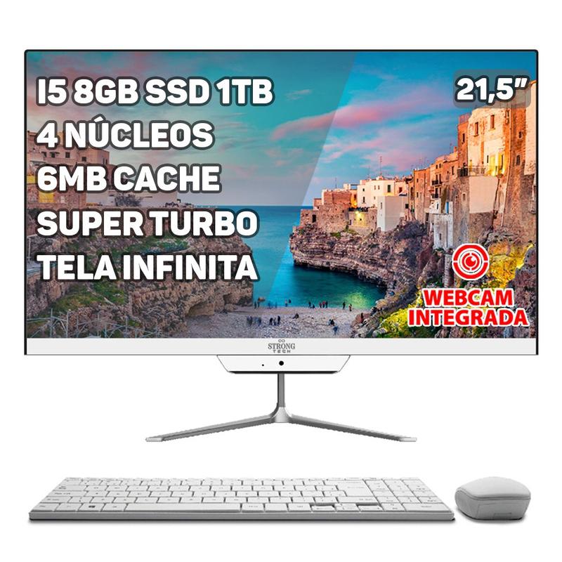 Computador Completo All In One Intel Core i5 21,5" 8GB SSD 1TB 4 ...