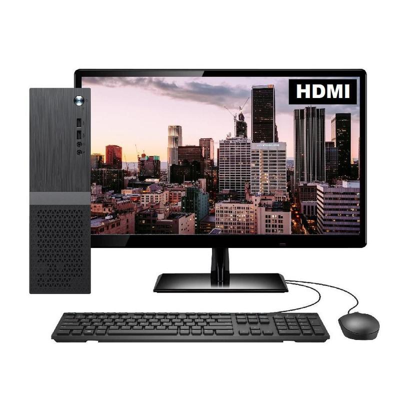 Computador Completo Intel 4GB HD 500GB Monitor 19.5" HDMI LED Slim ...
