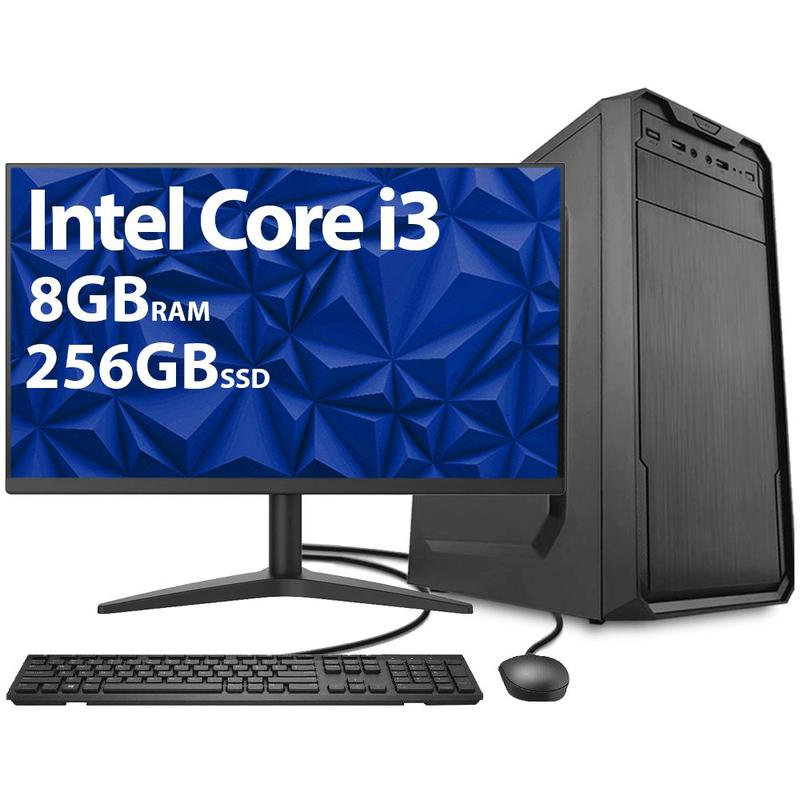 Computador Completo Intel Core i3 8GB SSD 256GB Monitor 17 Pc Hdmi ...