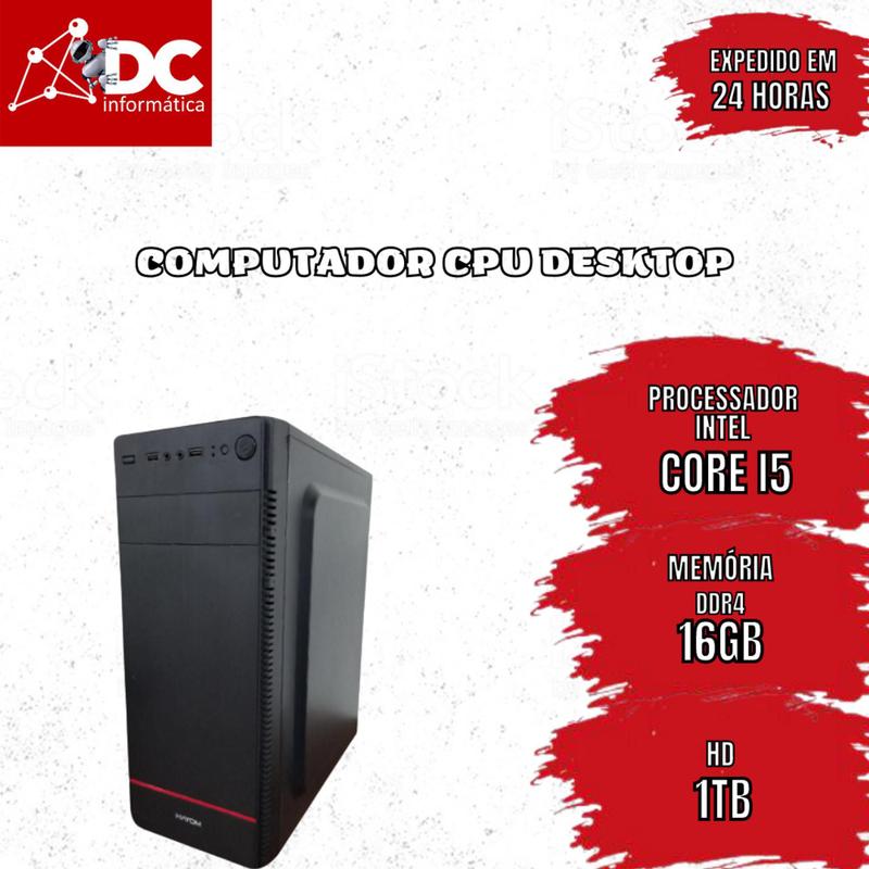 Computador core i5 - 16gb - hd 1tb - dc informatica - CPU - Magazine Luiza