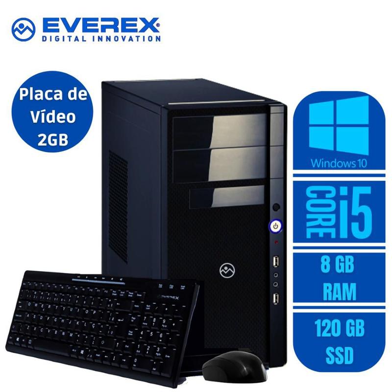 Computador Core i5-8400, 8GB DDR4 , 120 SSD, Placa Vídeo 2GB e Windows ...
