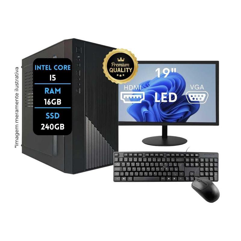 Computador Desktop Completo Casa Escritório Core i5 2ªG 16GB SSD 240GB ...