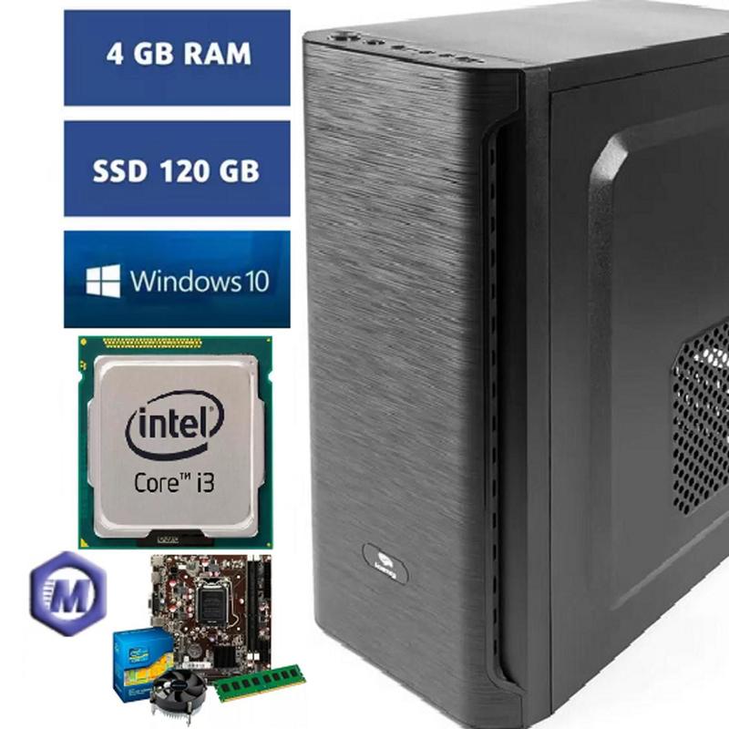 Computador Desktop CPU Intel Core I3 / 4GB Memória RAM / SSD 120GB ...