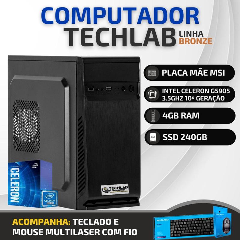 Computador intel celeron g5905 10 geração com gráfico integrado/4gb de ...