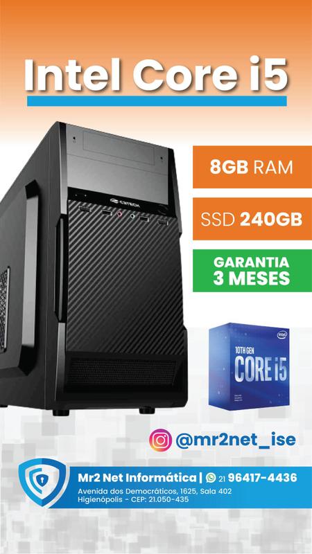 Computador Intel core i5 8Gb RAM 240Gb SSD - MR2NET - CPU - Magazine Luiza
