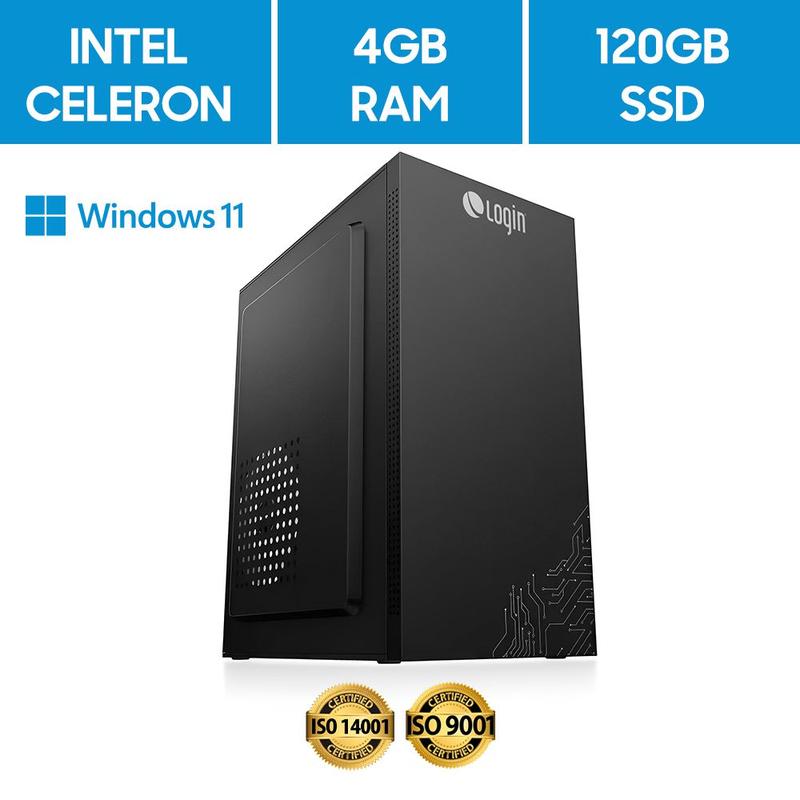 Computador Login Intel Celeron N4020 4GB Ddr4 120GB SSD W11 - CPU - Magazine Luiza