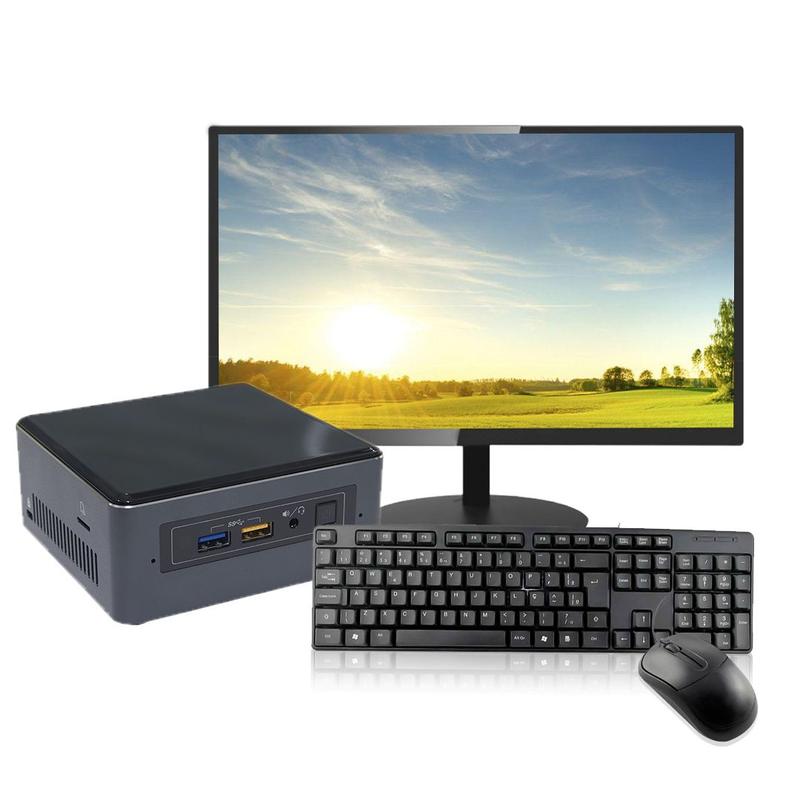 Computador Mini Cpu Nuc Intel Core I3 8gb Ssd 240gb Wifi + teclado e ...