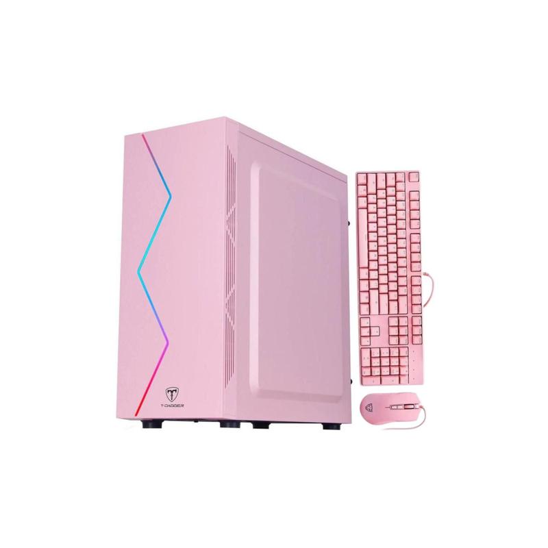 Computador Rosa Core i3 16GB SSD 240GB Wi-fi Gar de 1 ano Kit teclado e ...