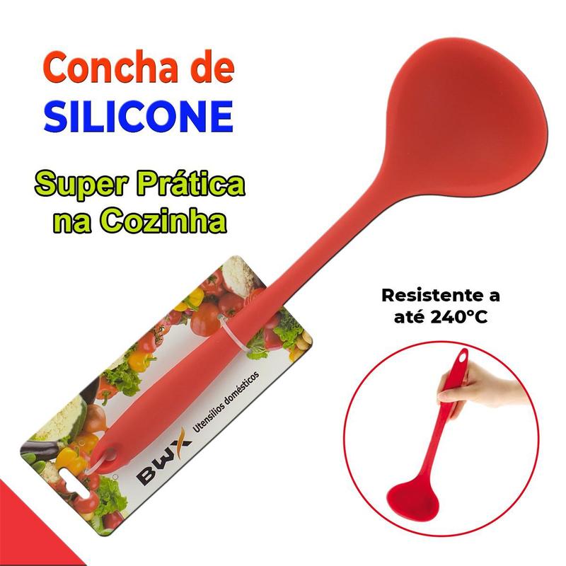 Concha de Silicone Vermelho para alimentos Alta Resistência - BWX ...