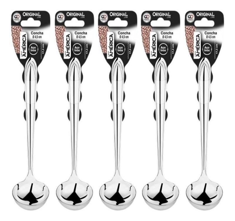 Concha Pequenas Aço Inox América 17cm Aço Inox Original Line - Concha ...
