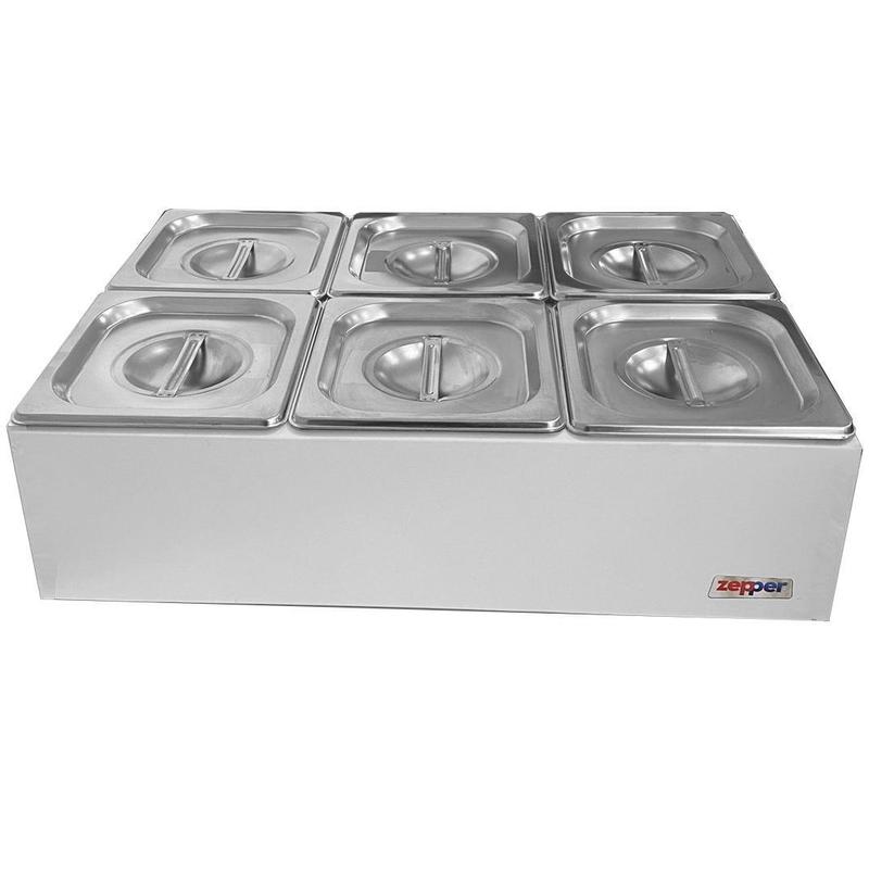 Condimentadora Pizzarola 6 cubas 1/6 zpcn1/6 - Zepper - Condimentadora ...