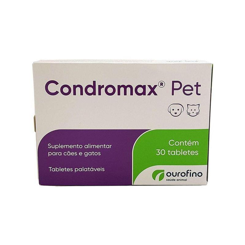 Condromax Pet 30 tabs Ouro Fino Suplemento Cães e Gatos - Ouro Fino Pet ...