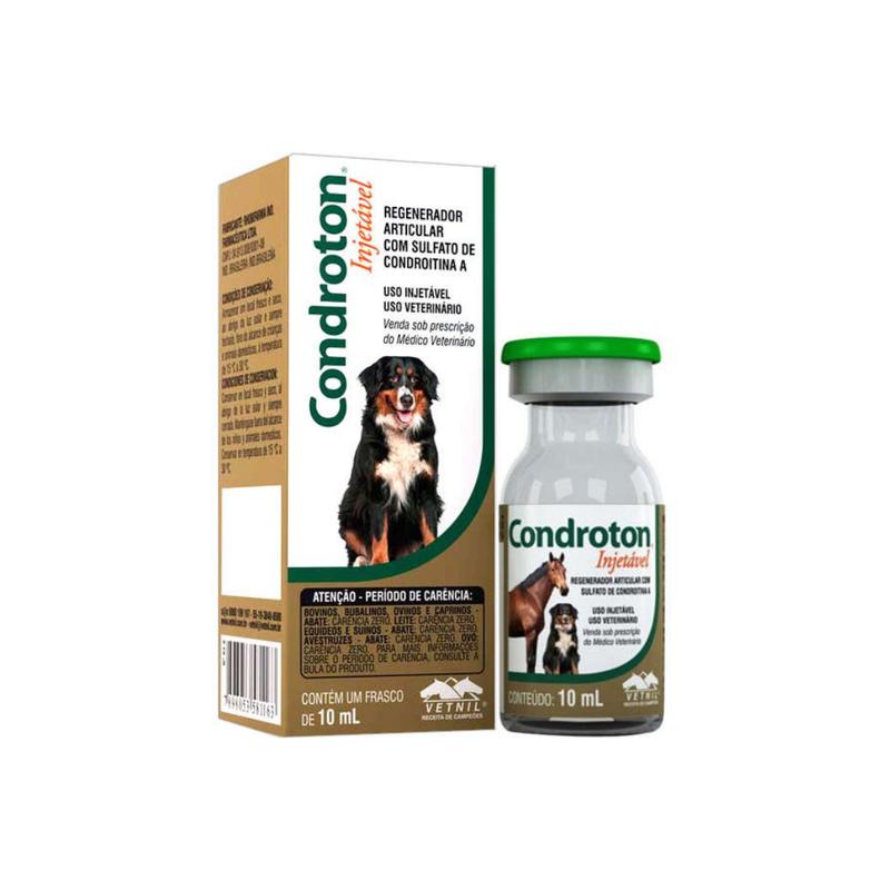 Condroton Injetável 10ml Regenerador Articulação - Vetnil - Farmácia ...