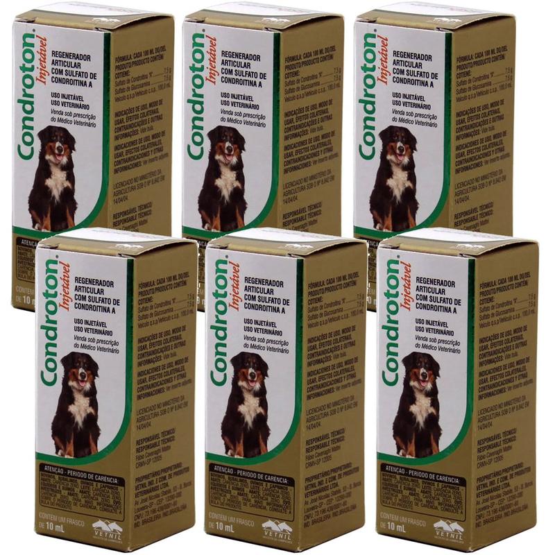 Condroton Injetável 10ml Vetnil KIT 6 frascos - Disco de Equilíbrio ...