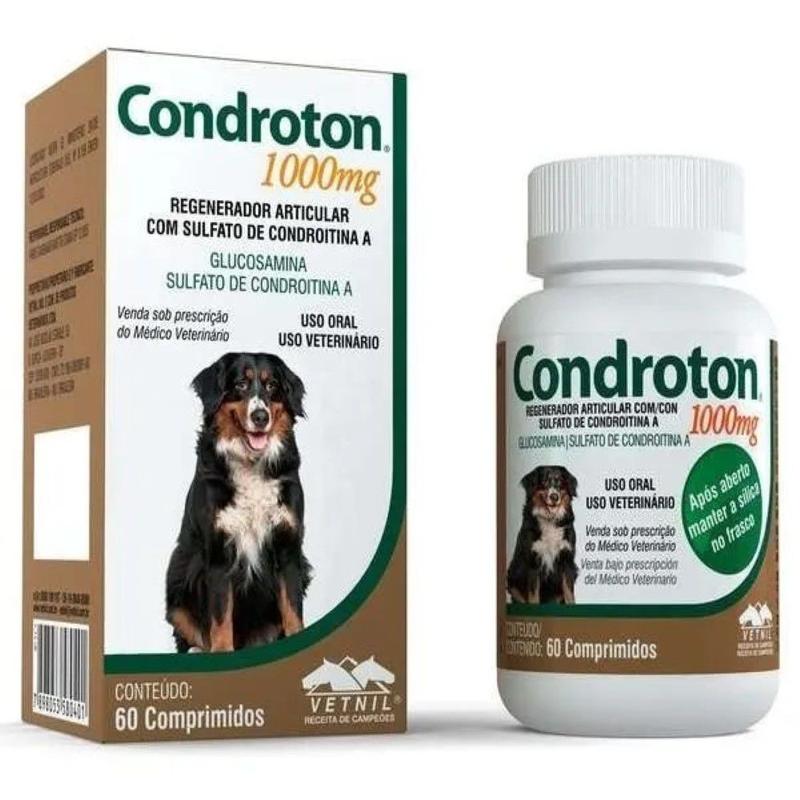 Condroton Regenerador Articular Vetnil 60 Comprimidos 1000mg ...
