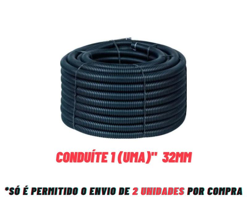 Conduíte Reforçado 1 Polegada 32mm 25 Metros Preto Dual - Conduíte ...