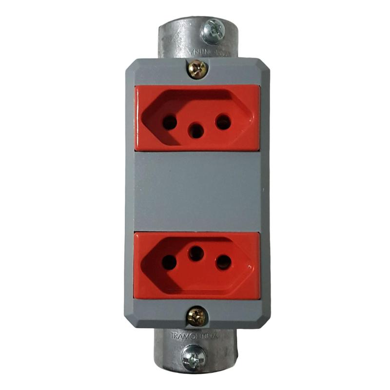 Condulete C alumínio 3/4 Tramontina tomada dupla - Condulete - Magazine ...