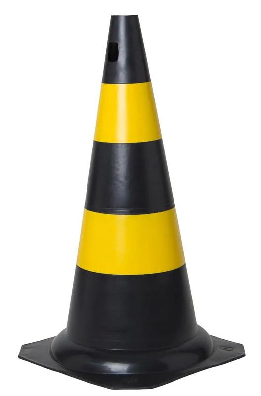 Cone rigido de sinalização 50cm - PLASTCOR - Cone de Sinalização ...