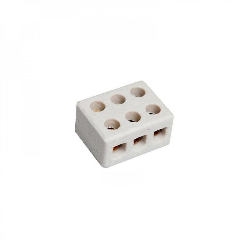 Conector de porcelana 3 polos ate 16mm grande - 7665 Germer ...