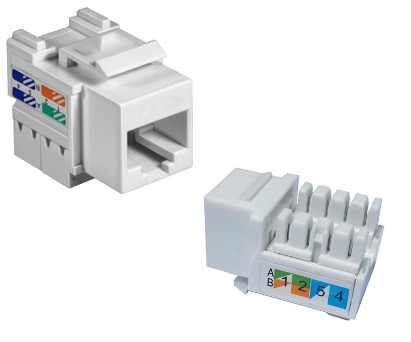 Conector Femea Rj45 Keystone Cat6 Branco Cat-6 - lELONG - Emenda para ...