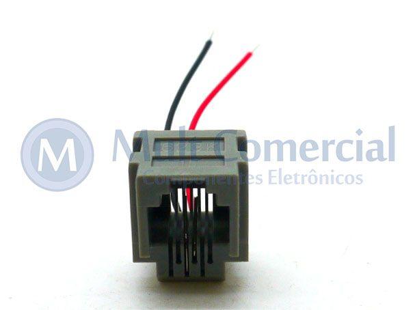 Conector JACK RJ11 Com Fio de 5cm 623K 04 Vias - MultComercial - Outros ...