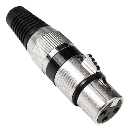 Conector Plug Xlr Fêmea Linha Profissional Lu71215bk Luminos - Plugs e ...
