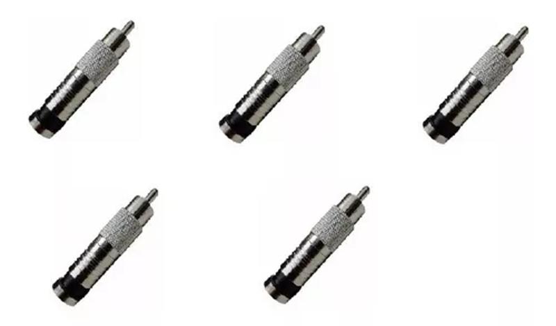Conector Rca Rg59 Compressão Pacote 5 Peças - MXT - Conectores ...