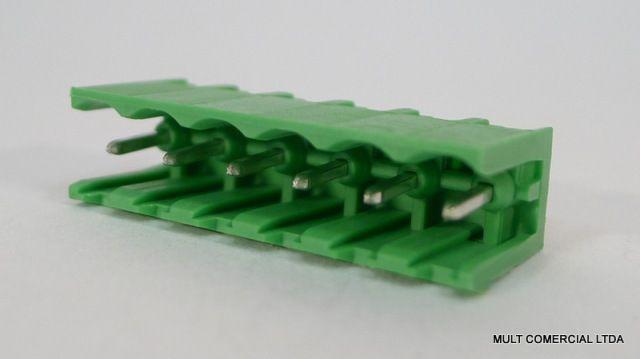 Conector Verde Multipolar STLZ950.07V Macho 180º (Vertical) de 7 vias ...