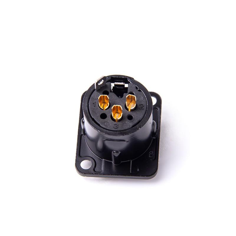 Conector XLR de Painel Fêmea 3 Polos Preto RC3FDL-B Rean - Plugs e ...