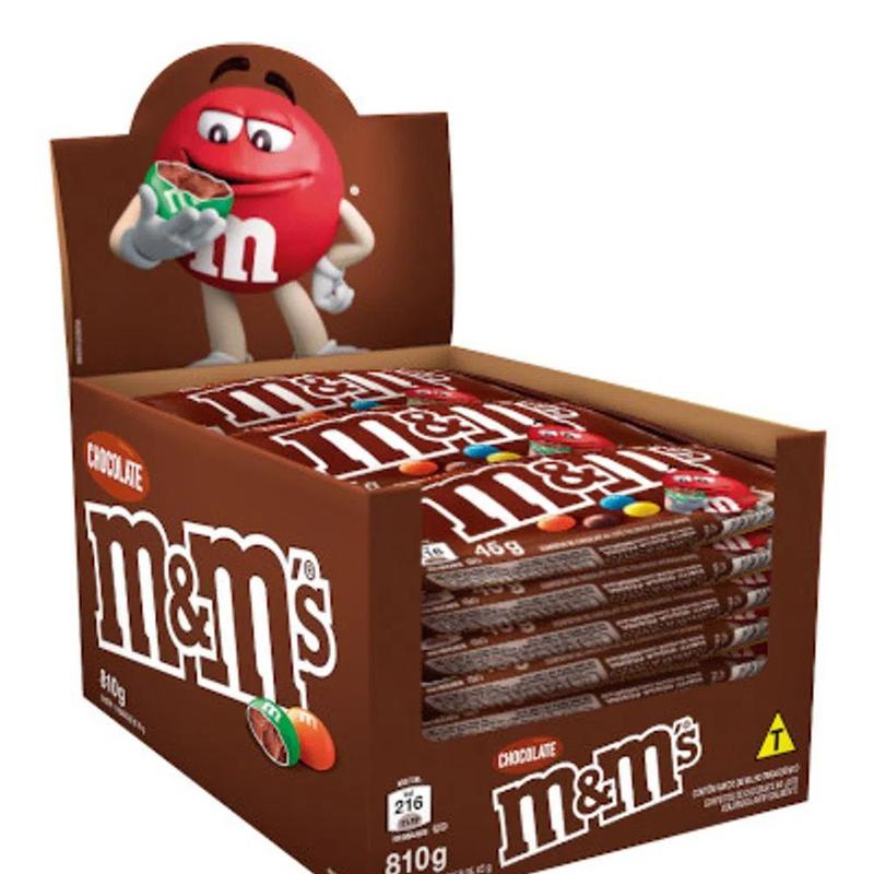 Confeito M&M's Chocolate Display com 18 unidades de 45g - Mars - MMs ...
