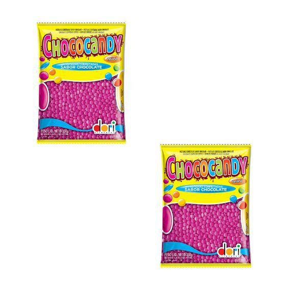 Confeito Pastilha de Chocolate Chococandy Kit 2 Pacotes 350g - Dori ...