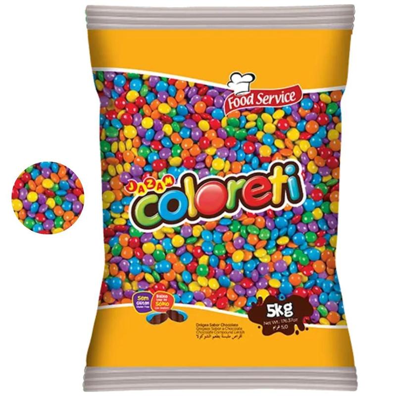 Confete de Chocolate Coloreti 5kg - Jazam - Confeitos - Magazine Luiza