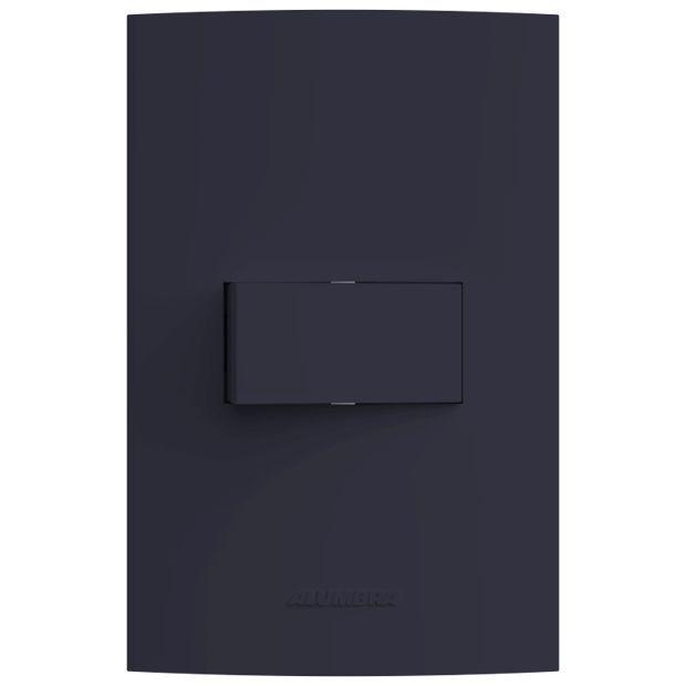 Conjunto 1 Interruptor Simples 4x2 Preto Fosco 85736 Alumbra ...