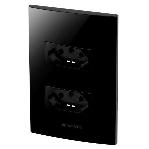 Conjunto 2 Tomadas 20A - Inova Black Piano - Blp06 - Alumbra - Tomadas ...