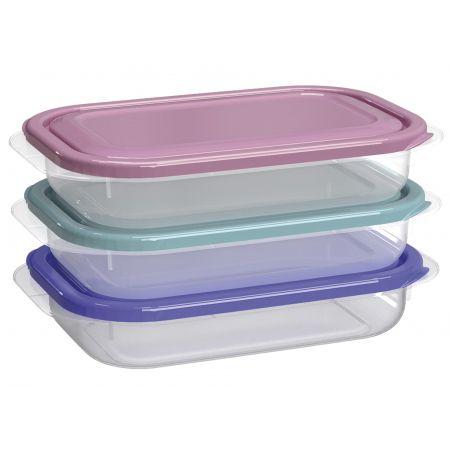 Conjunto 3 Potes Rasos Para Alimento Multiuso 460 ML - Nitron - Pote ...