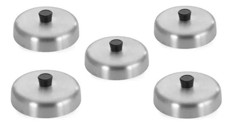 Conjunto 5 Abafadores De Hambúrguer Tampa Para Abafar N16 - Aluminio ...